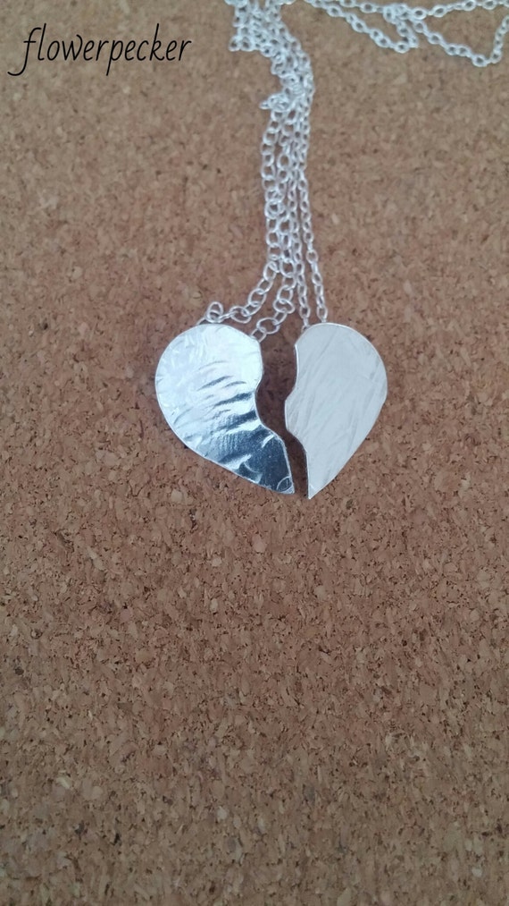 Broken heart necklace Best friend gift Personalize jewelry | Etsy