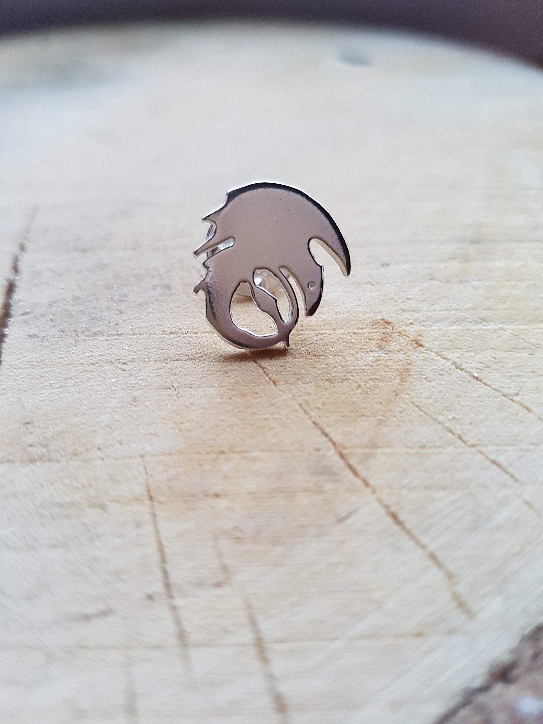 Dragon Tie Pin Lapel Pin Tie Tack Sterling Silver Tie Pin - Etsy