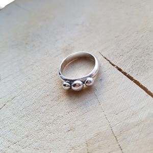 Pebble Ring, Recycled Silver Ring, Granulated Ring, Band Ring, Silver Ring, Sterling Silver Ring ...