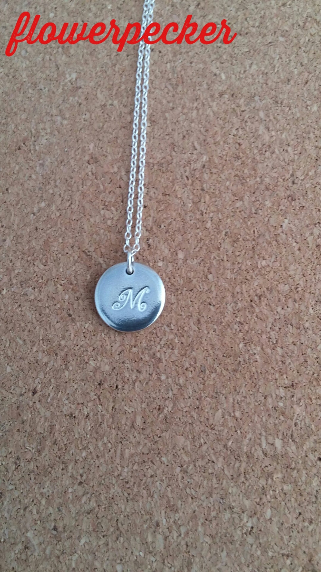 Letter M Pendant, Letter Necklace, Personalized Jewelry, Initial ...