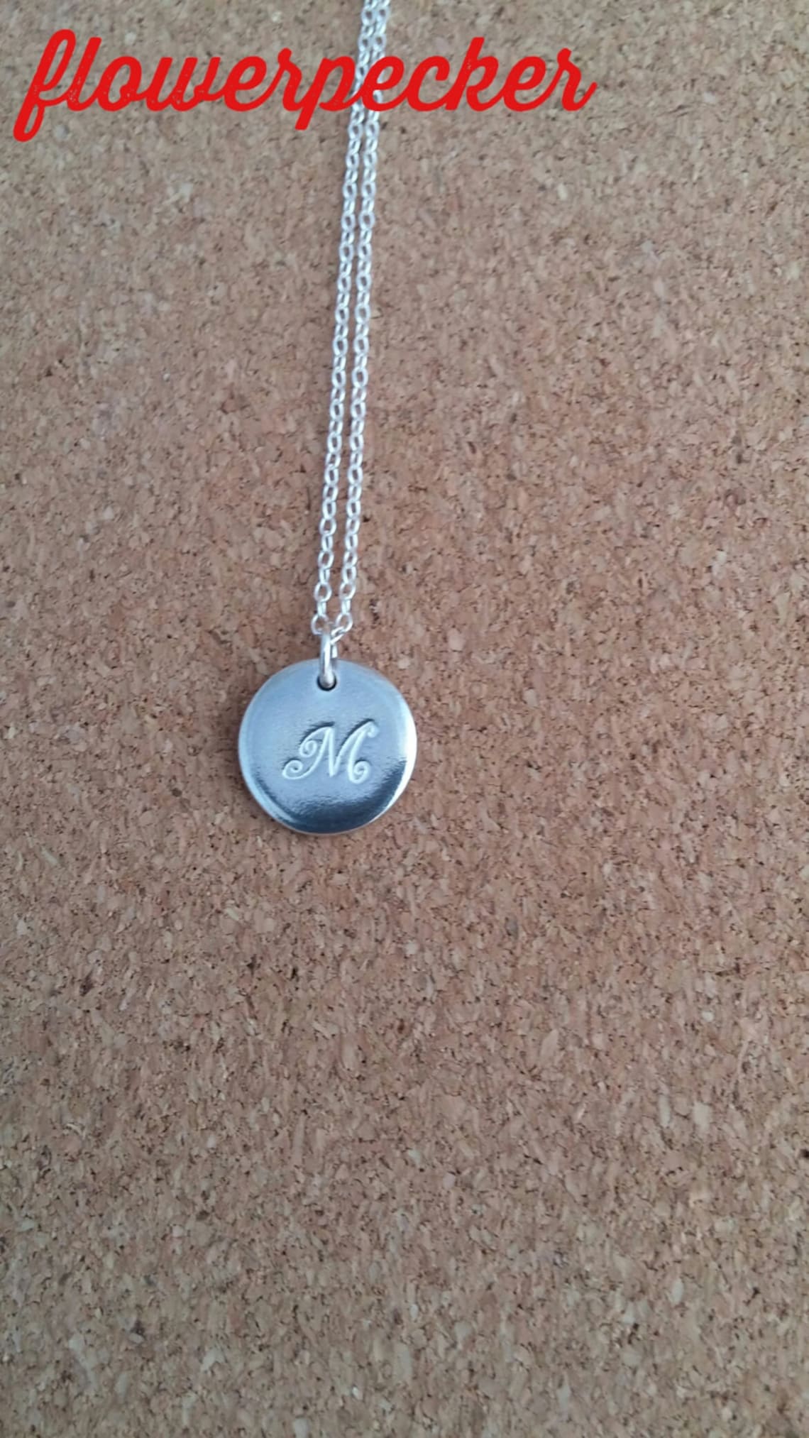 Letter M Pendant, Letter Necklace, Personalized Jewelry, Initial ...
