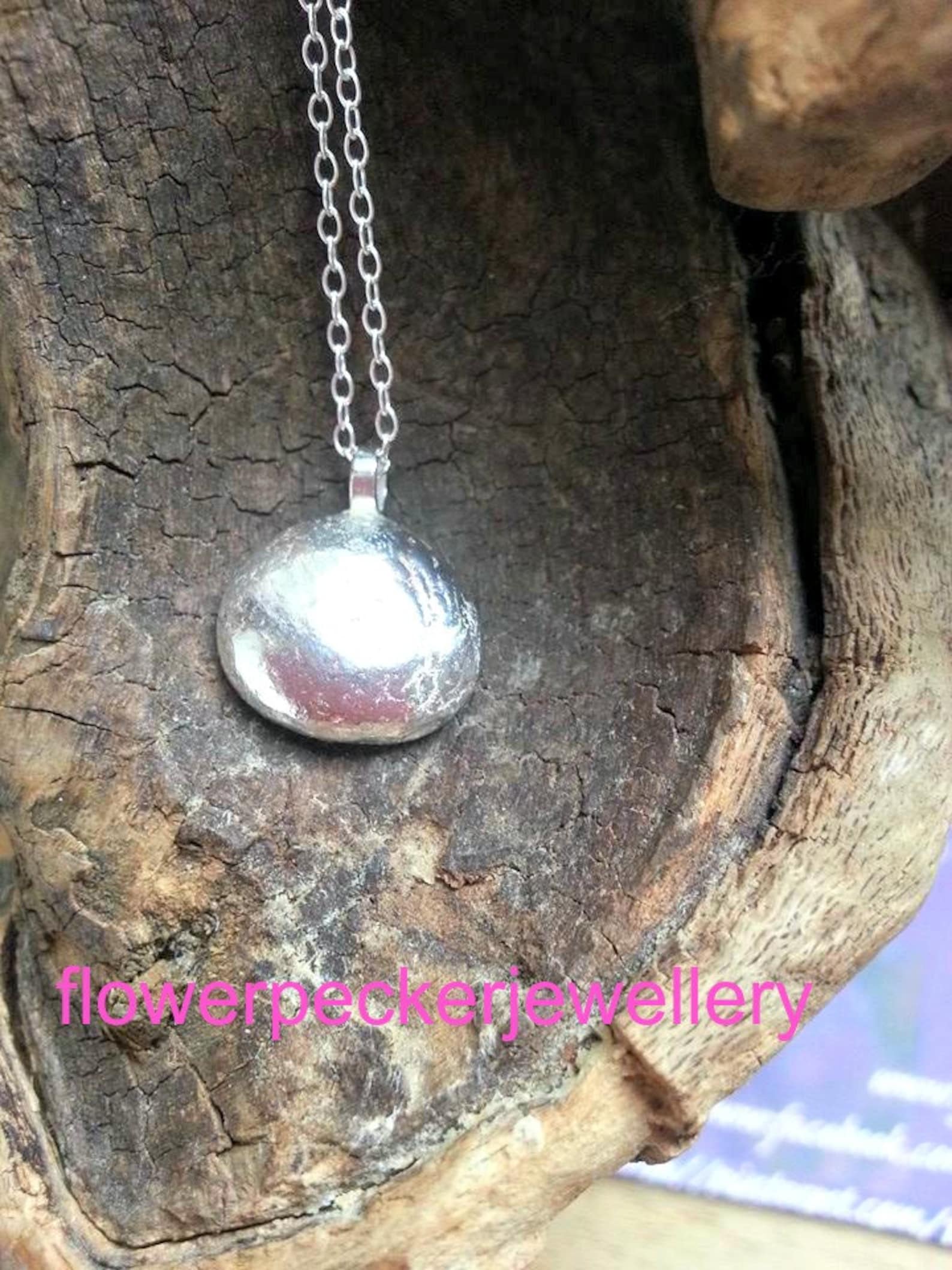Pebble Necklace Sterling Silver - Etsy