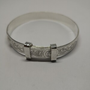 Silver Expandable Bangle, Statement Bangle, Sterling Silver Bangle ...