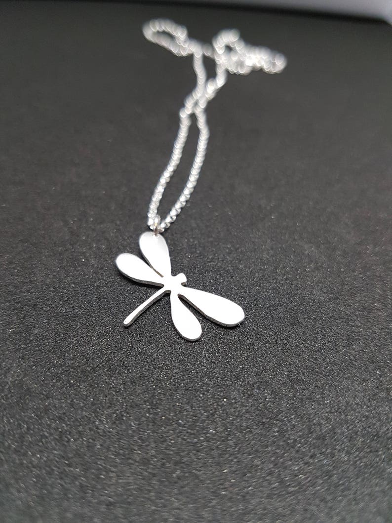 Dragonfly Necklace Sterling Silver Dragonfly Dragonfly - Etsy