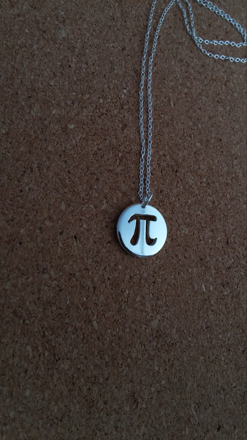 Pi Necklace Teachers Gift Math Jewelry Silver Necklace Pi - Etsy