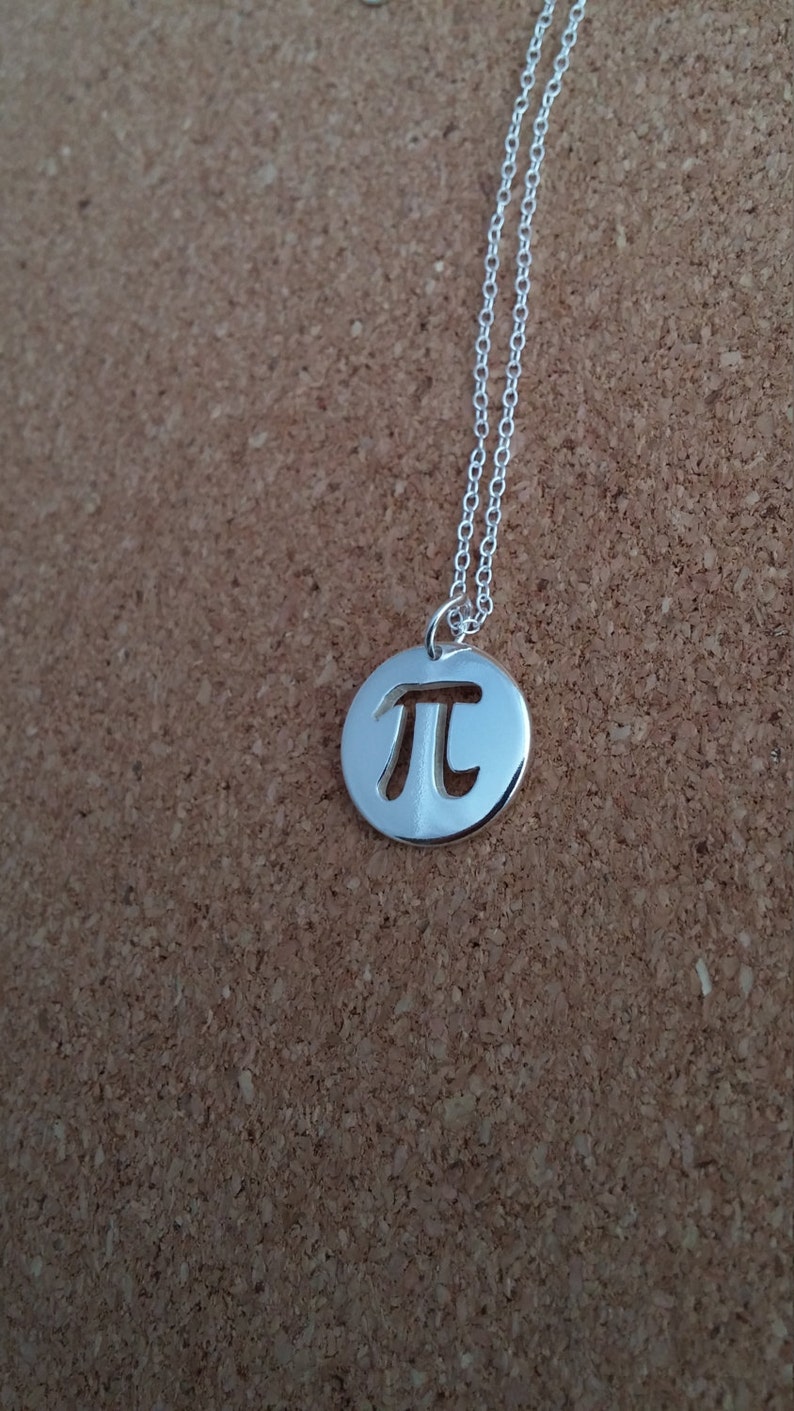 Pi Necklace Teachers Gift Math Jewelry Silver Necklace Pi - Etsy