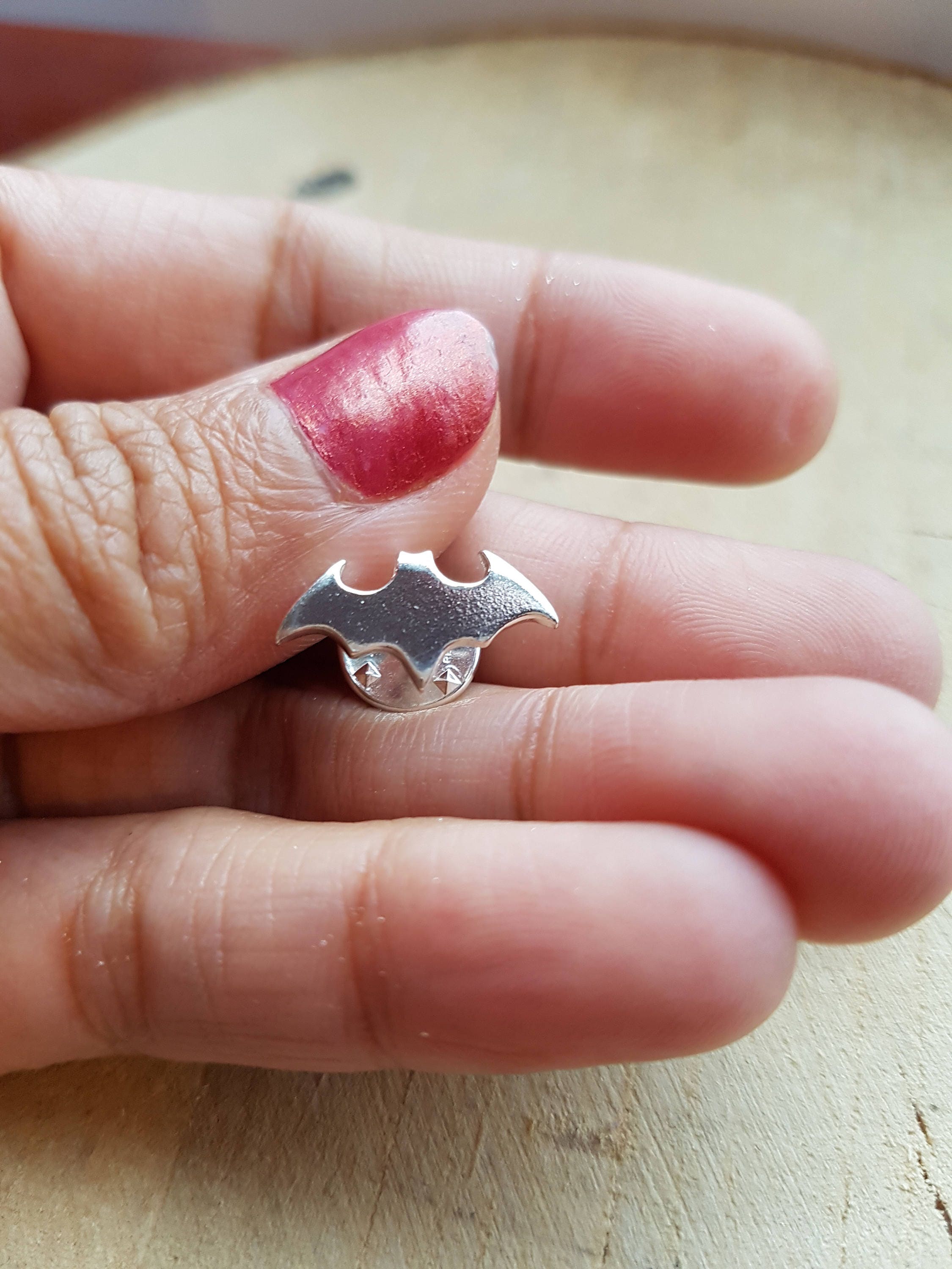 Bat Tie Tack Bat Pin Sterling Silver Bat Tie Tack Lapel - Etsy UK