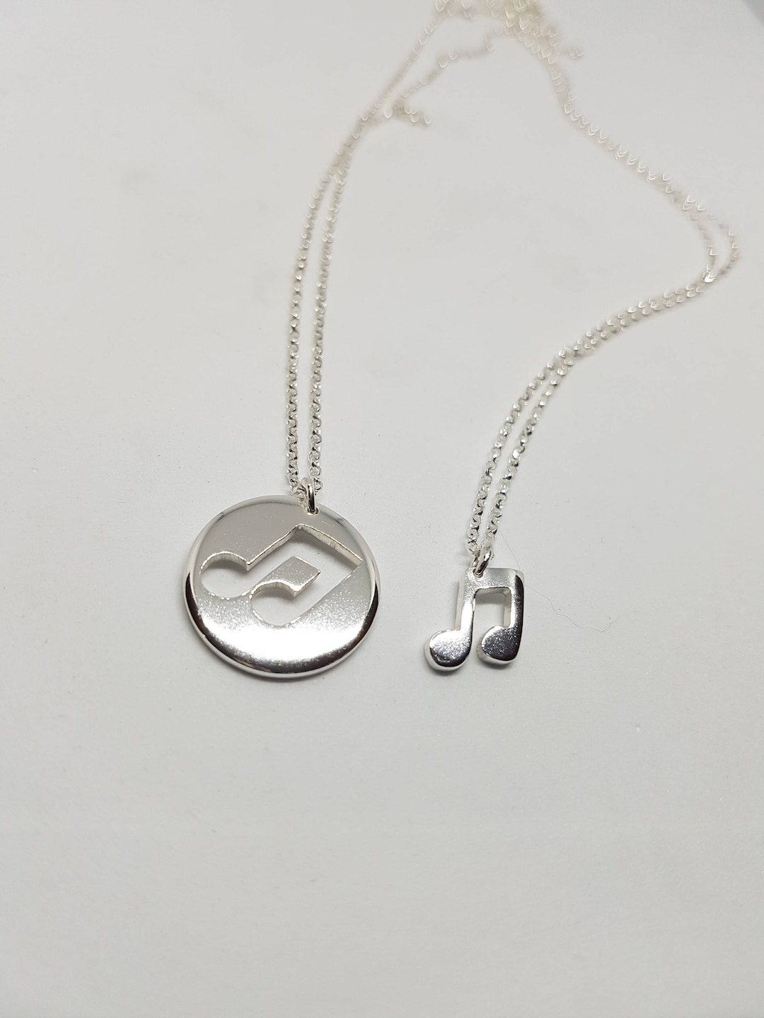 Music Note Necklace, Silver Music Note Pendant, Best Friend Gift, Music ...