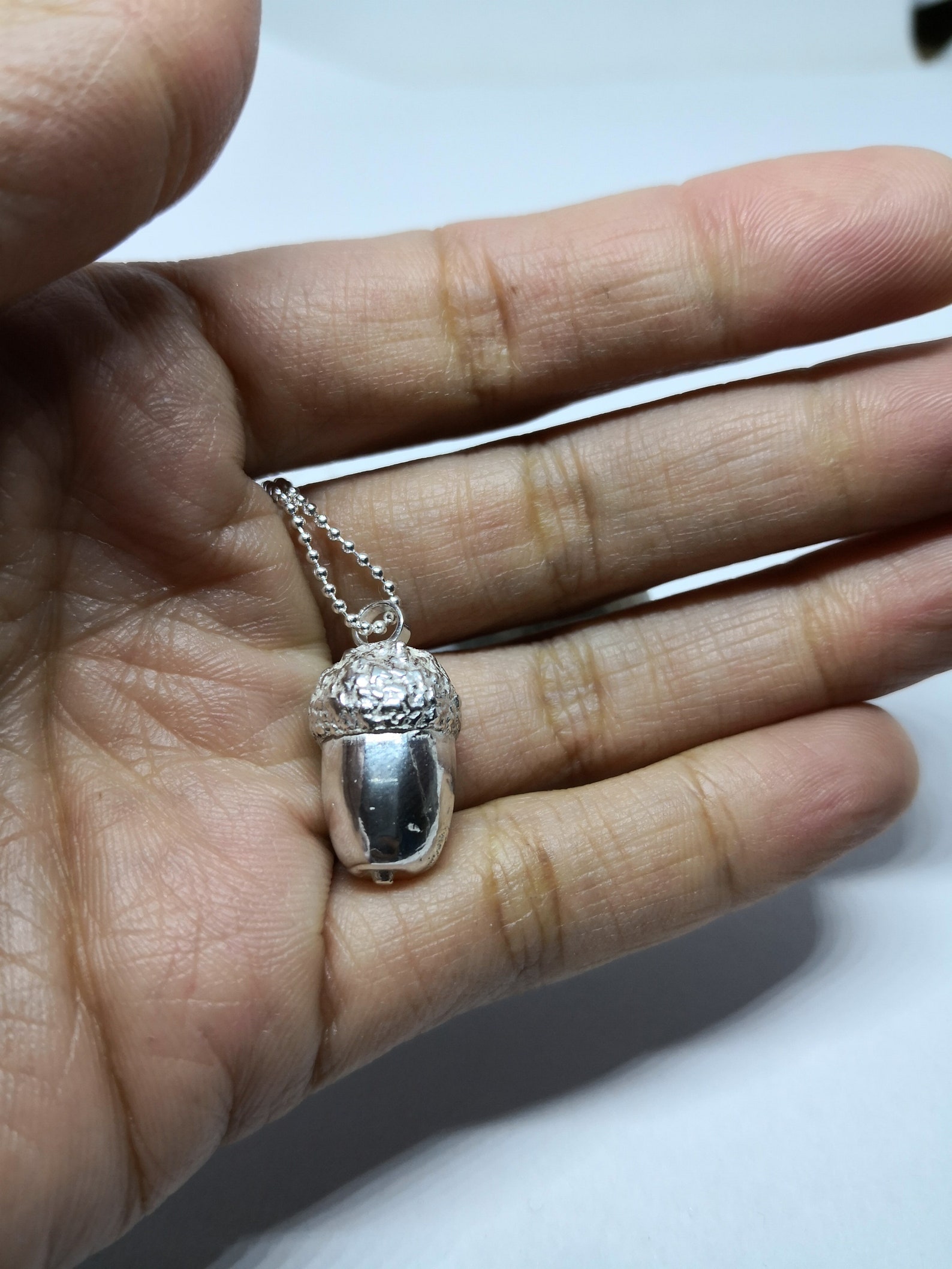 Sterling Silver Acorn Necklace Acorn Jewellery Sterling | Etsy