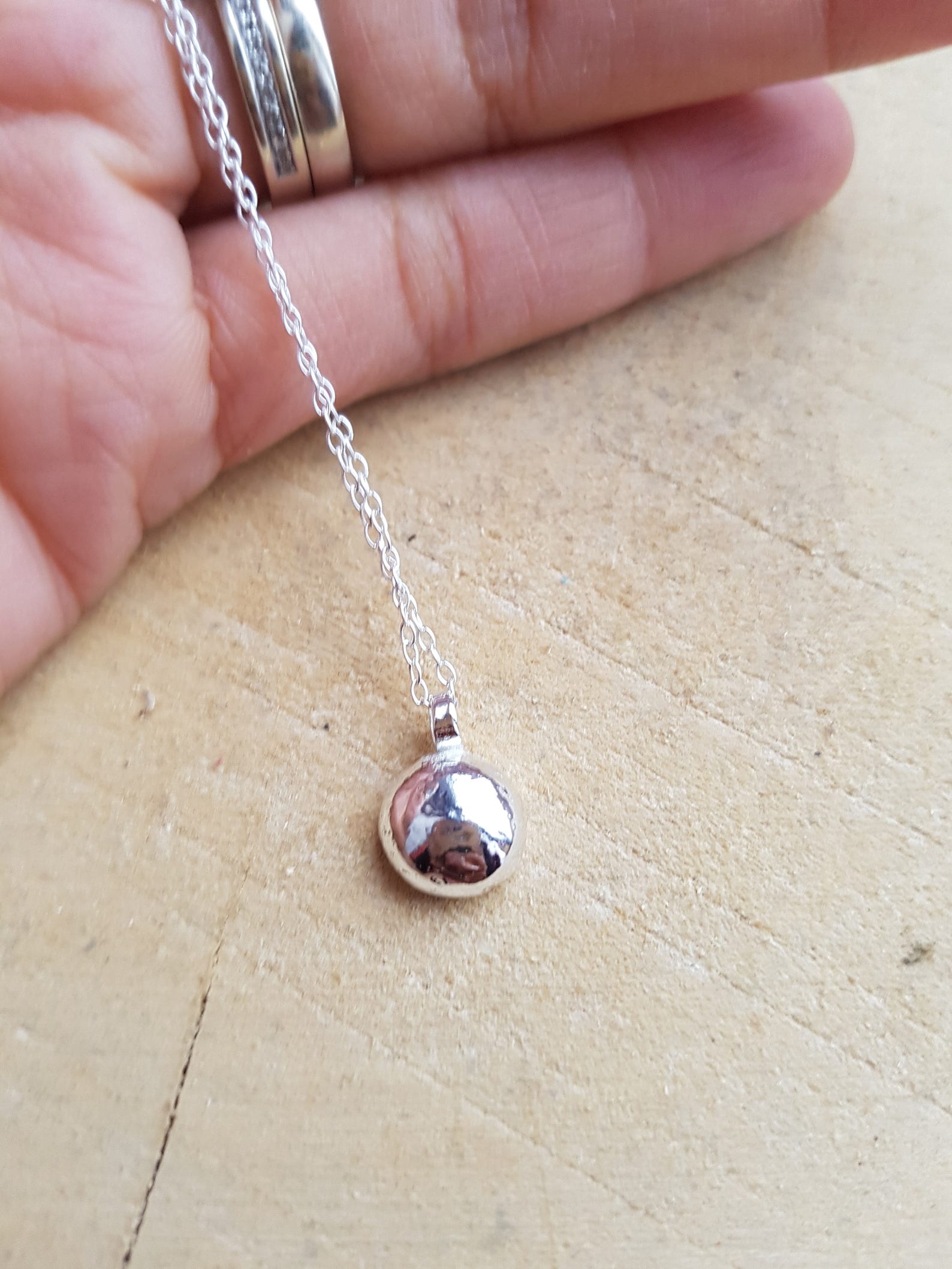 Pebble Necklace Sterling Silver - Etsy