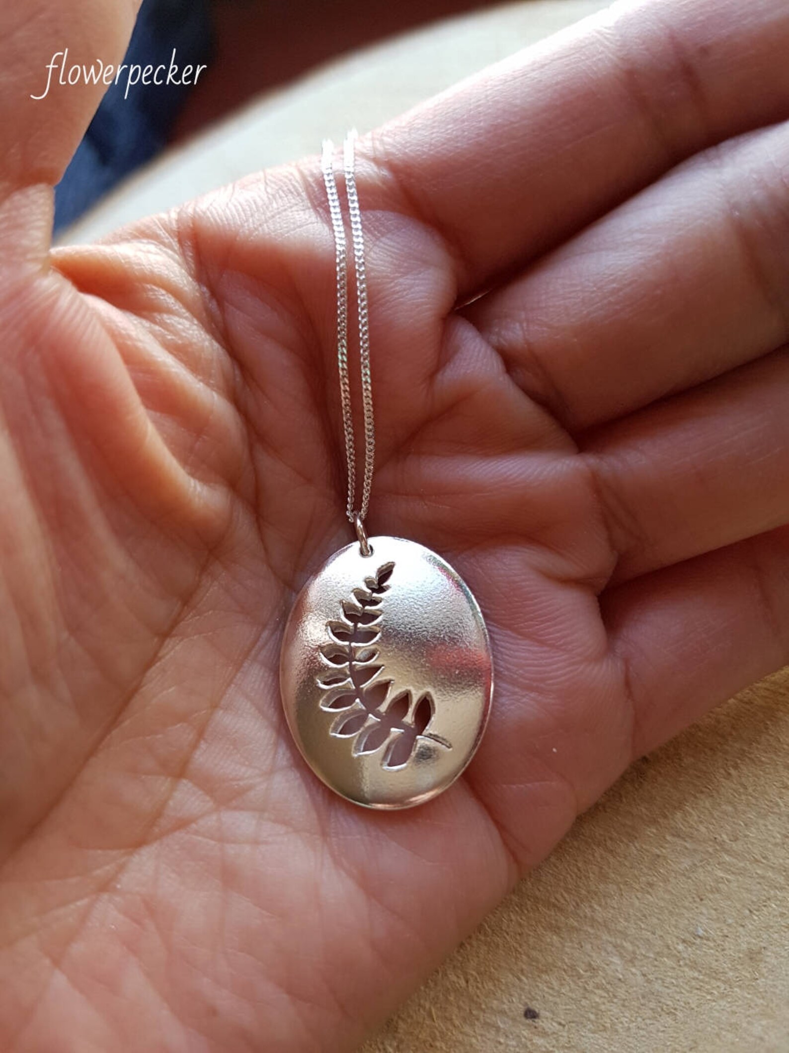 Fern Necklace Sterling Silver Fern Nature Jewellery Fern - Etsy UK