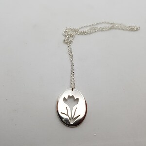 Crocus Flower Necklace, Sterling Silver Pendant, Spring Jewellery ...