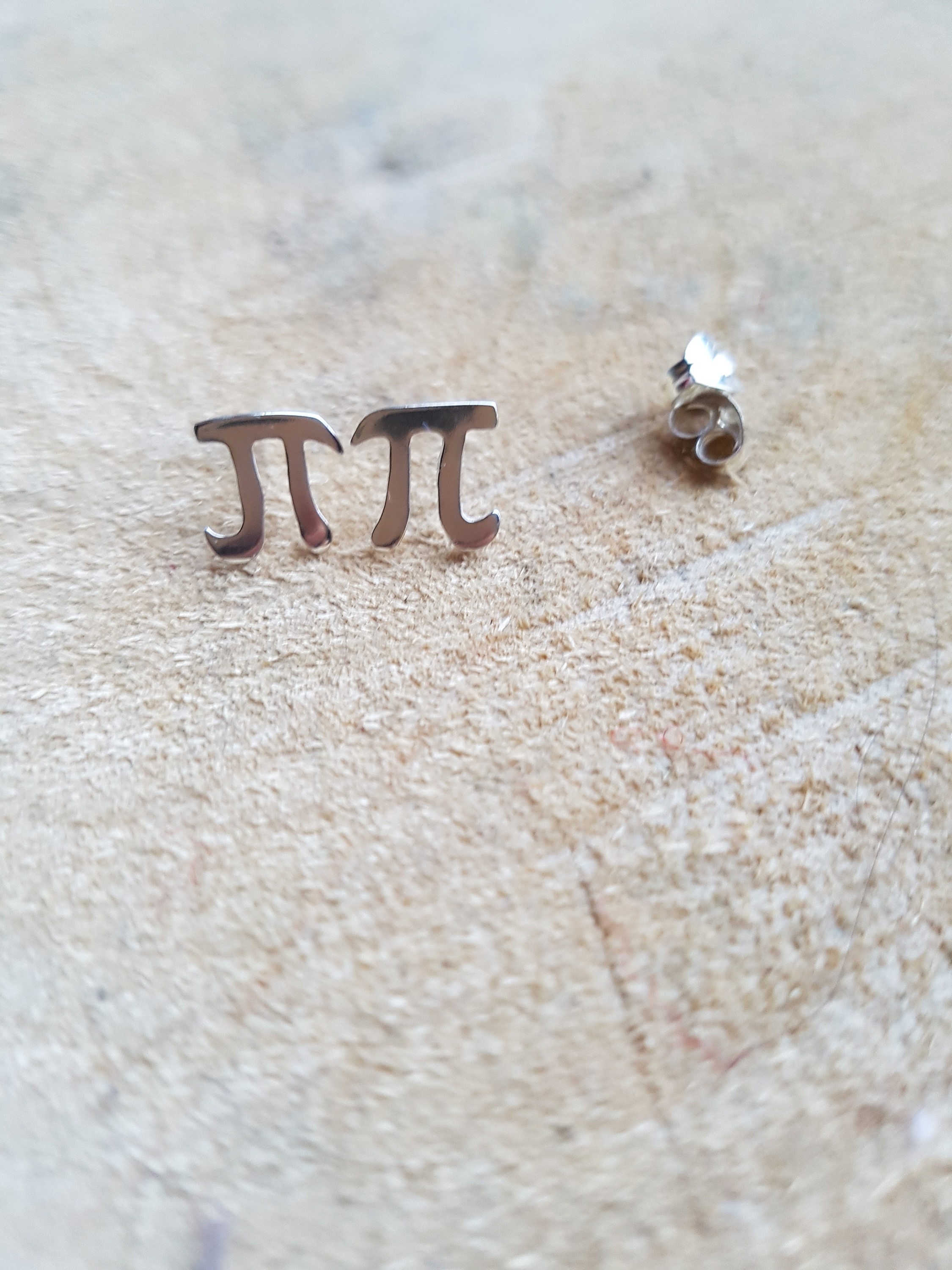Pi Earrings Sterling Silver Pi Stud Earrings Math Jewellery Pi - Etsy UK