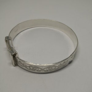 Silver Expandable Bangle, Statement Bangle, Sterling Silver Bangle ...