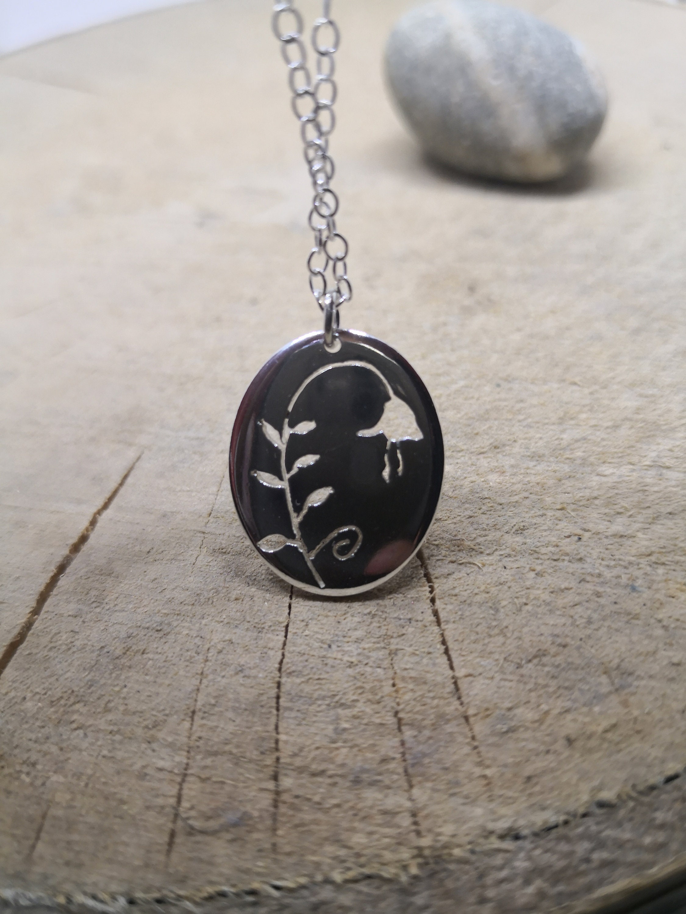 Bell Flower Necklace Flower Jewellery Sterling Silver | Etsy