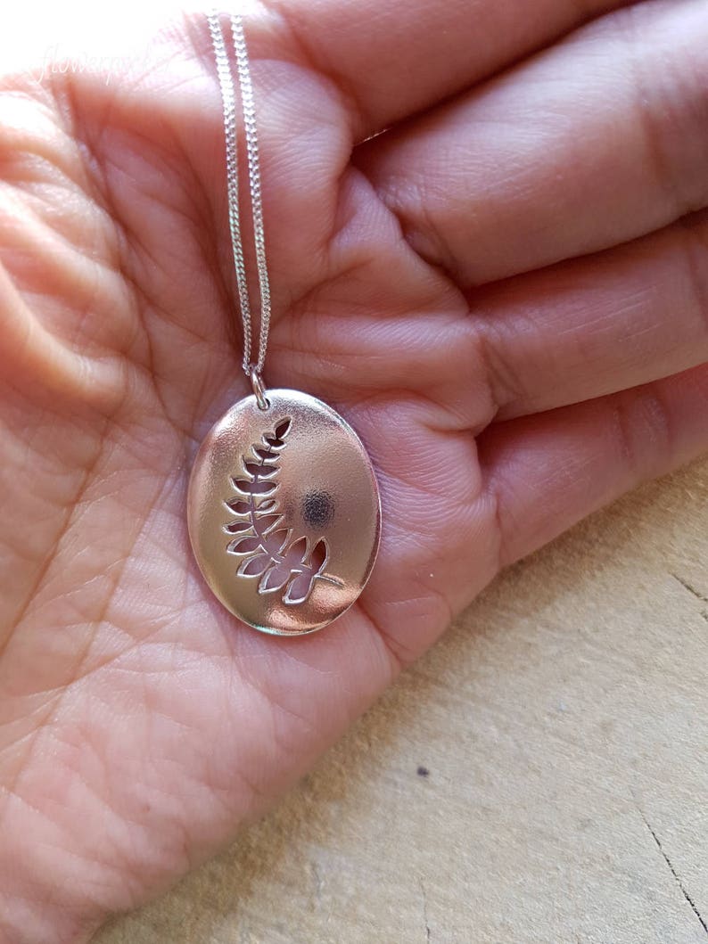 Fern Necklace Sterling Silver Fern Nature Jewellery Fern - Etsy