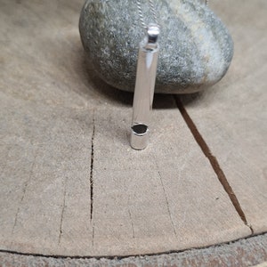 Sterling Silver Whistle Like Necklace, Silver Whistle Pendant, Music ...