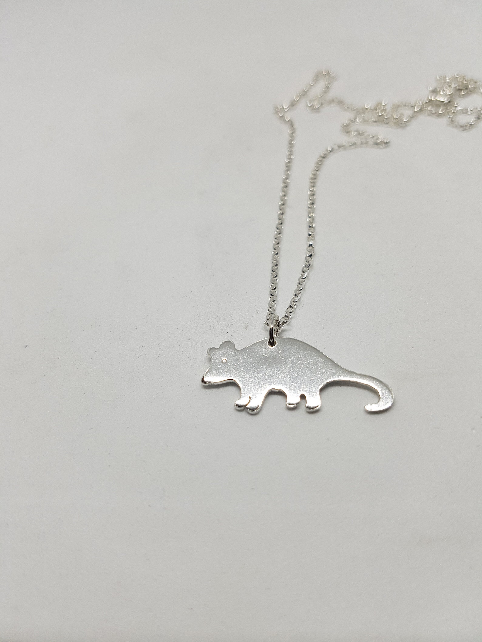 Opossum Necklace in Sterling Silver, Animal Jewellery - Etsy