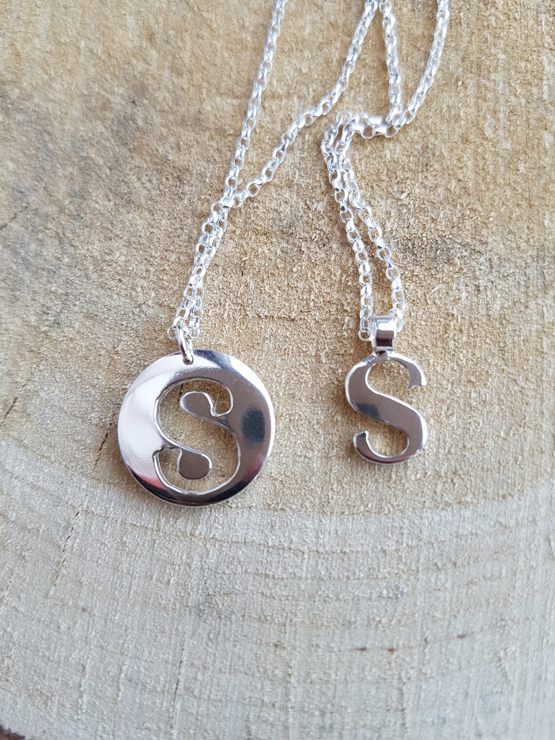 Letter S Necklace Letter Necklace Initial Necklace S Necklace | Etsy UK