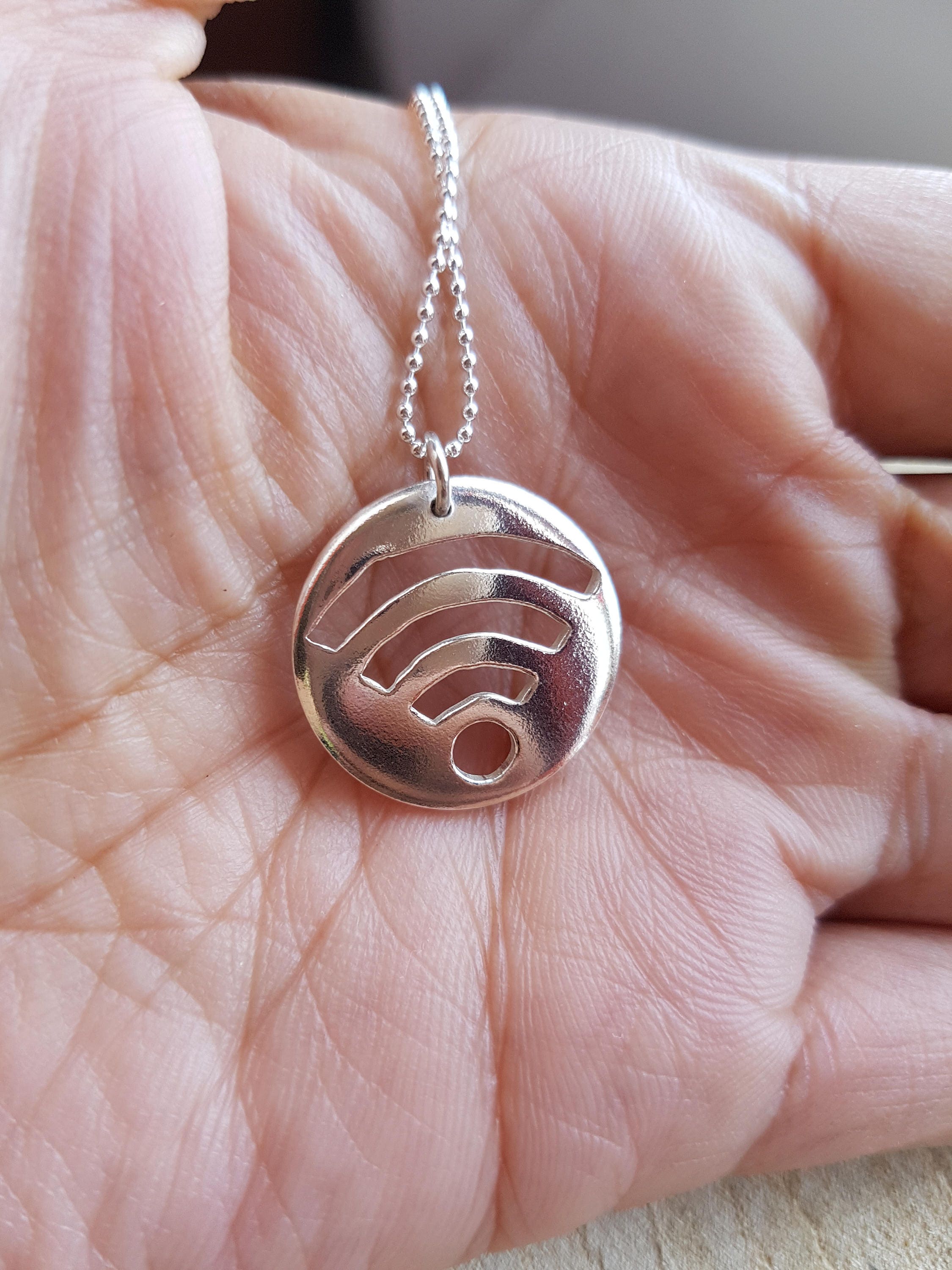 Wifi Necklace Unisex Jewellery Computer Jewelry Geek - Etsy UK