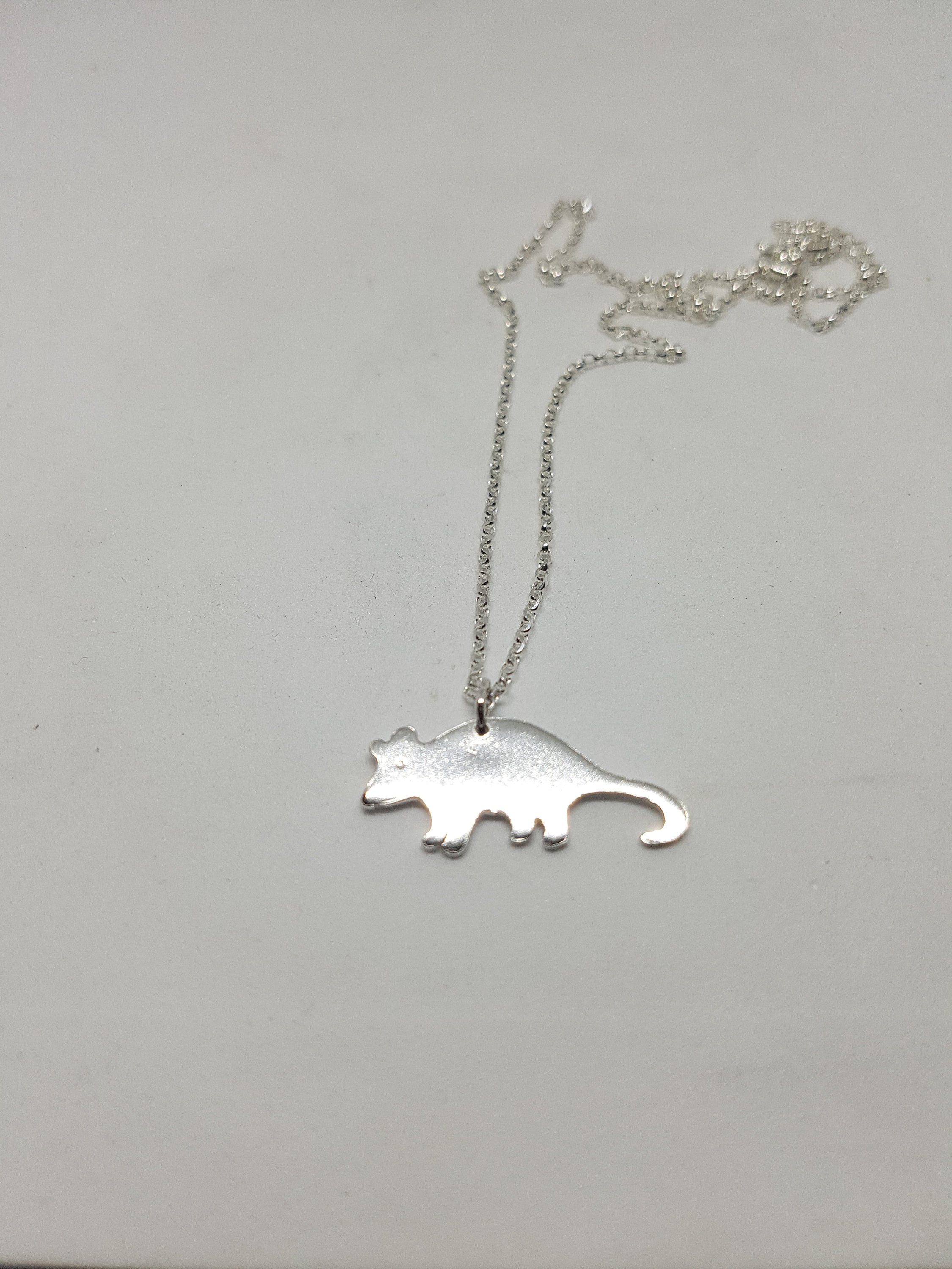Opossum Necklace in Sterling Silver, Animal Jewellery - Etsy