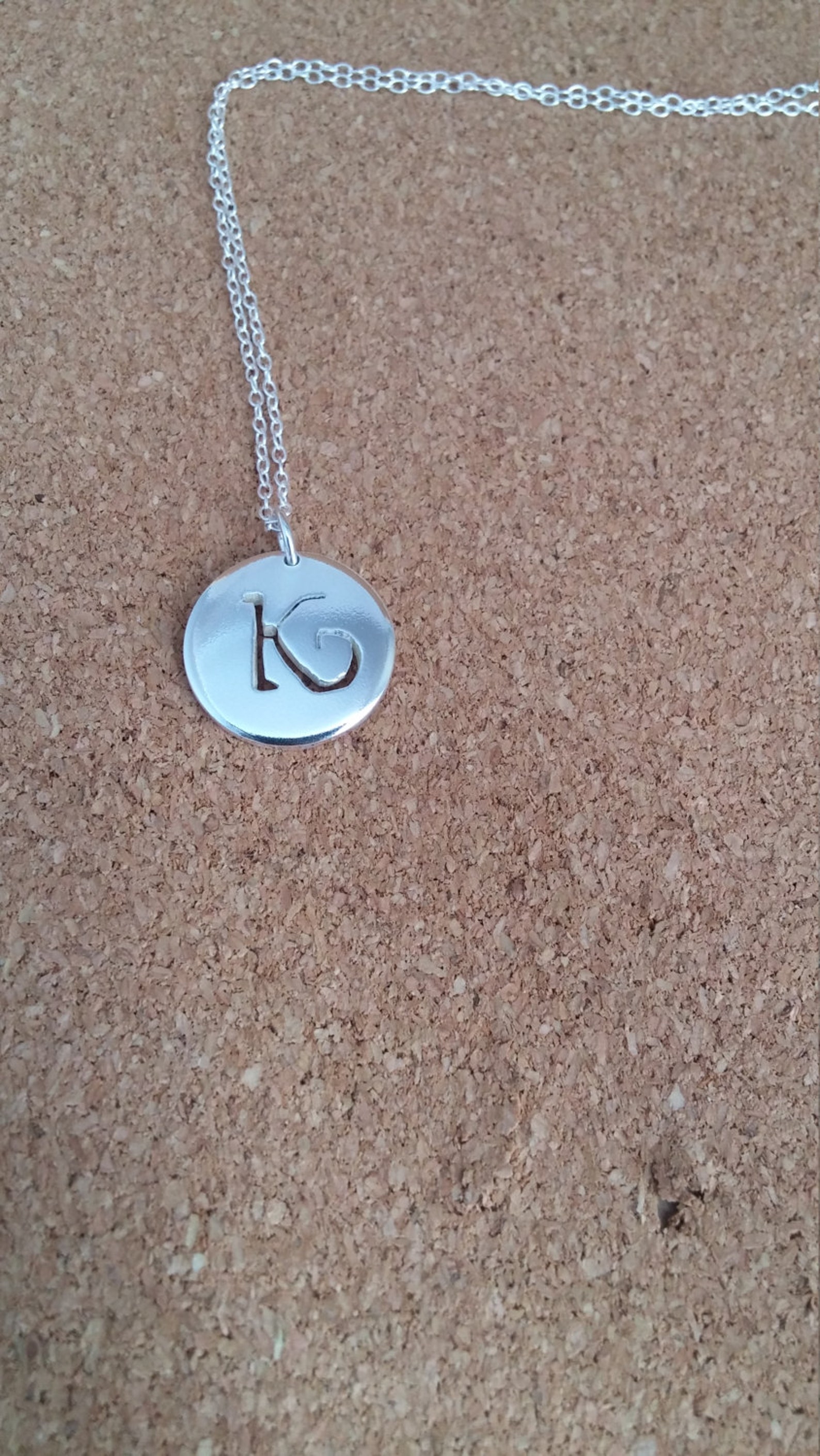 Letter K Necklace Letter K Jewelry Monogram Pendant - Etsy