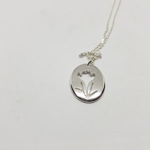 Crocus Flower Necklace, Sterling Silver Pendant, Spring Jewellery ...