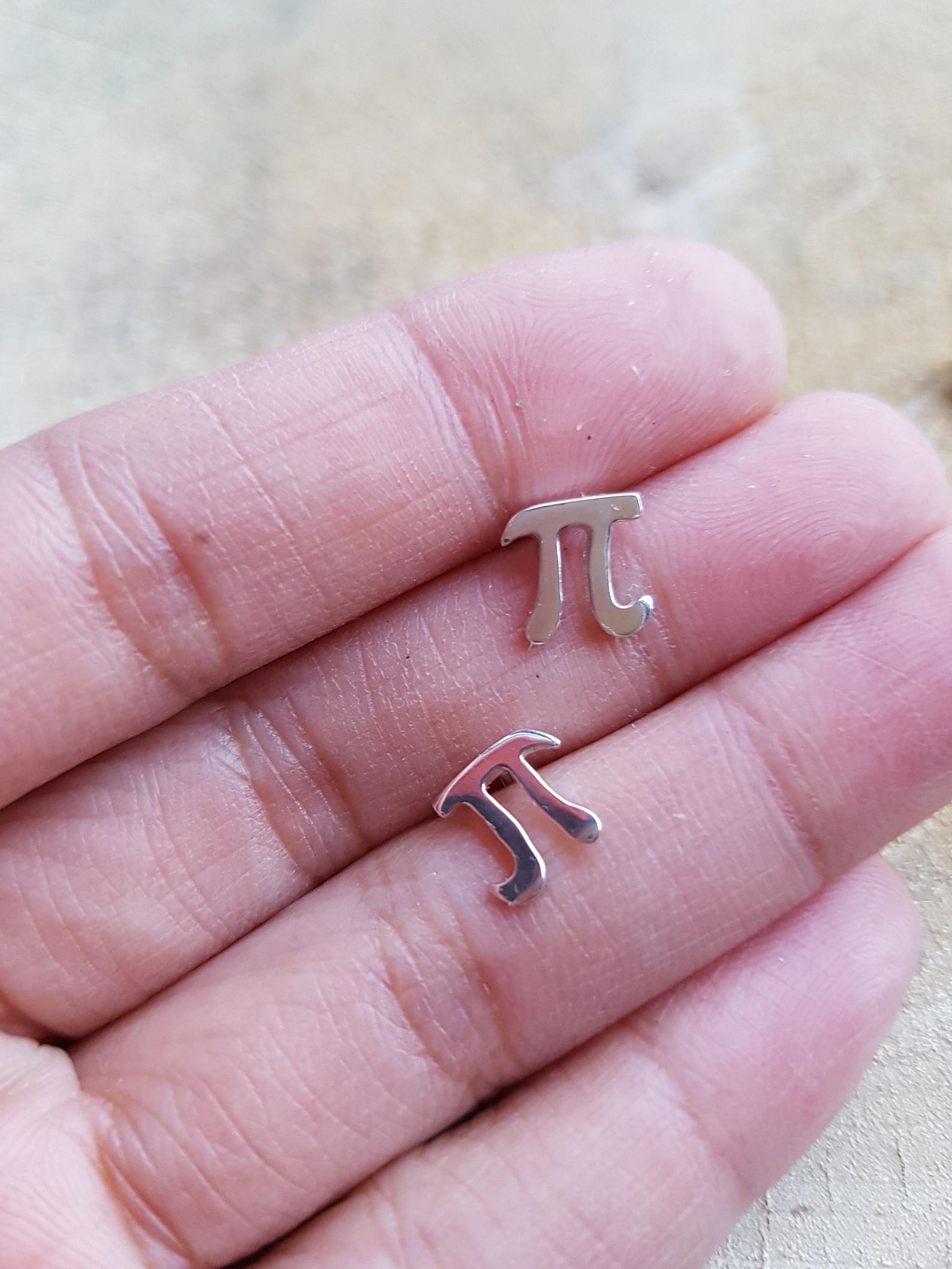 Pi Earrings Sterling Silver Pi Stud Earrings Math Jewellery Pi - Etsy UK