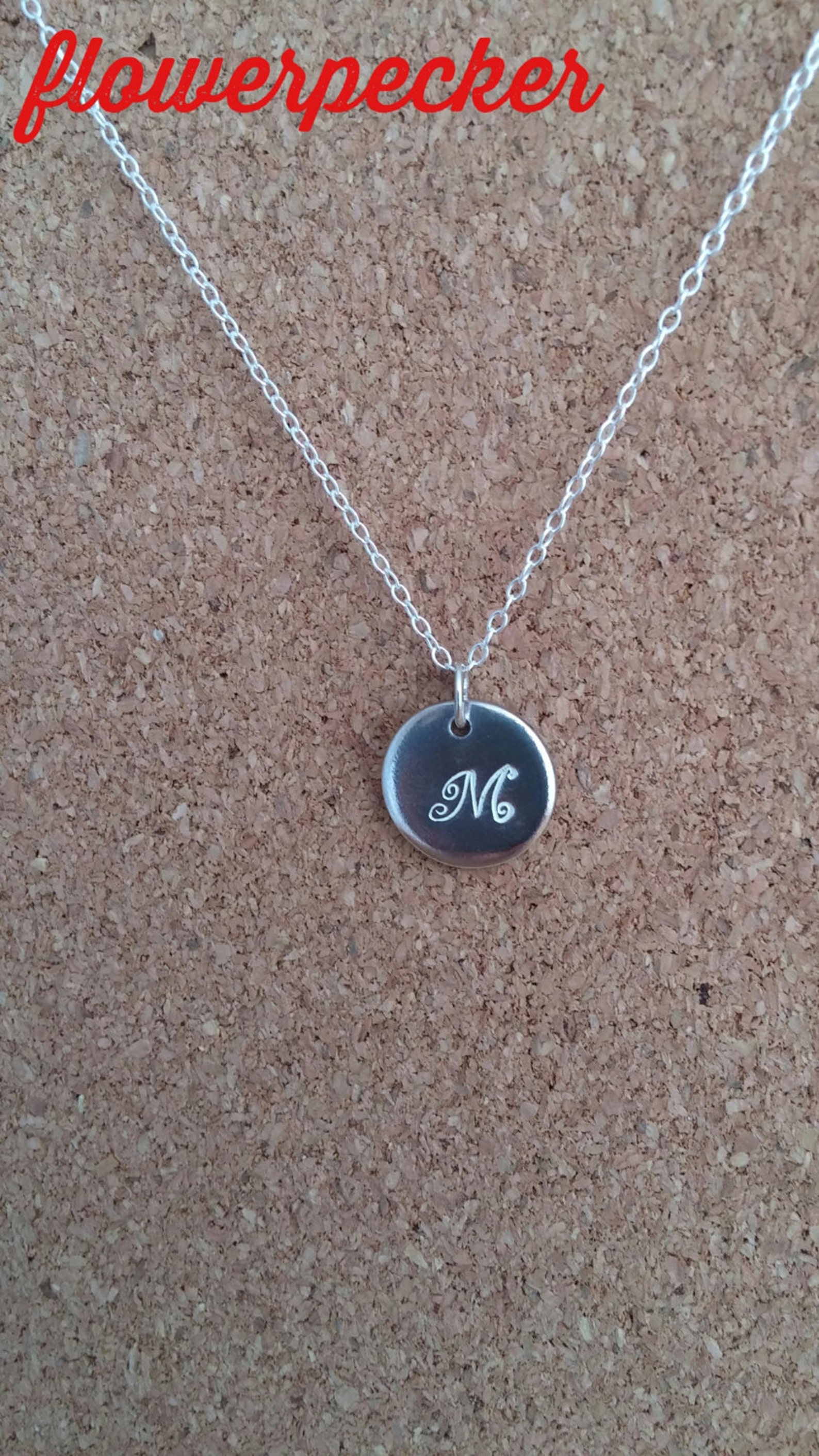 Letter M Pendant, Letter Necklace, Personalized Jewelry, Initial ...
