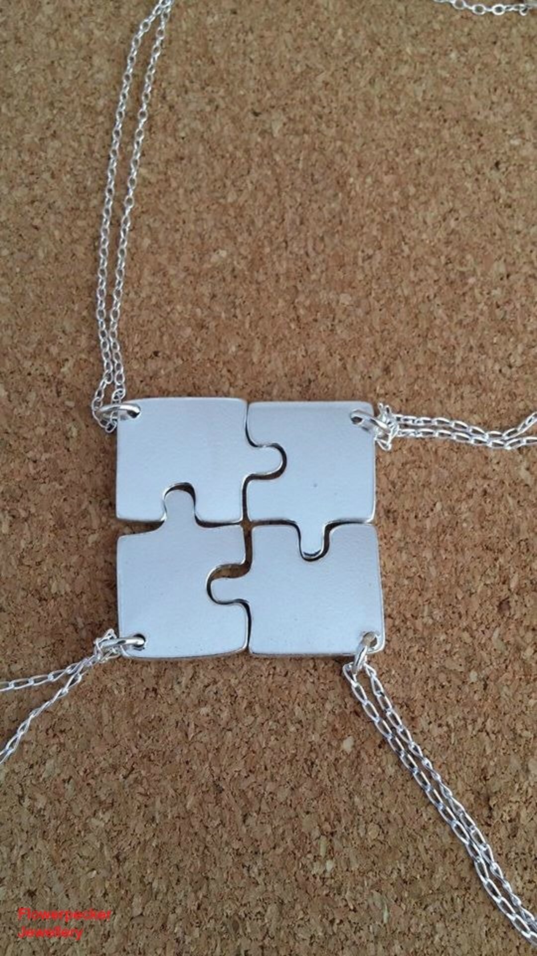 Jigsaw Silver Pendant Sterling Silver Jigsaw Best Friend Silver Pendant ...