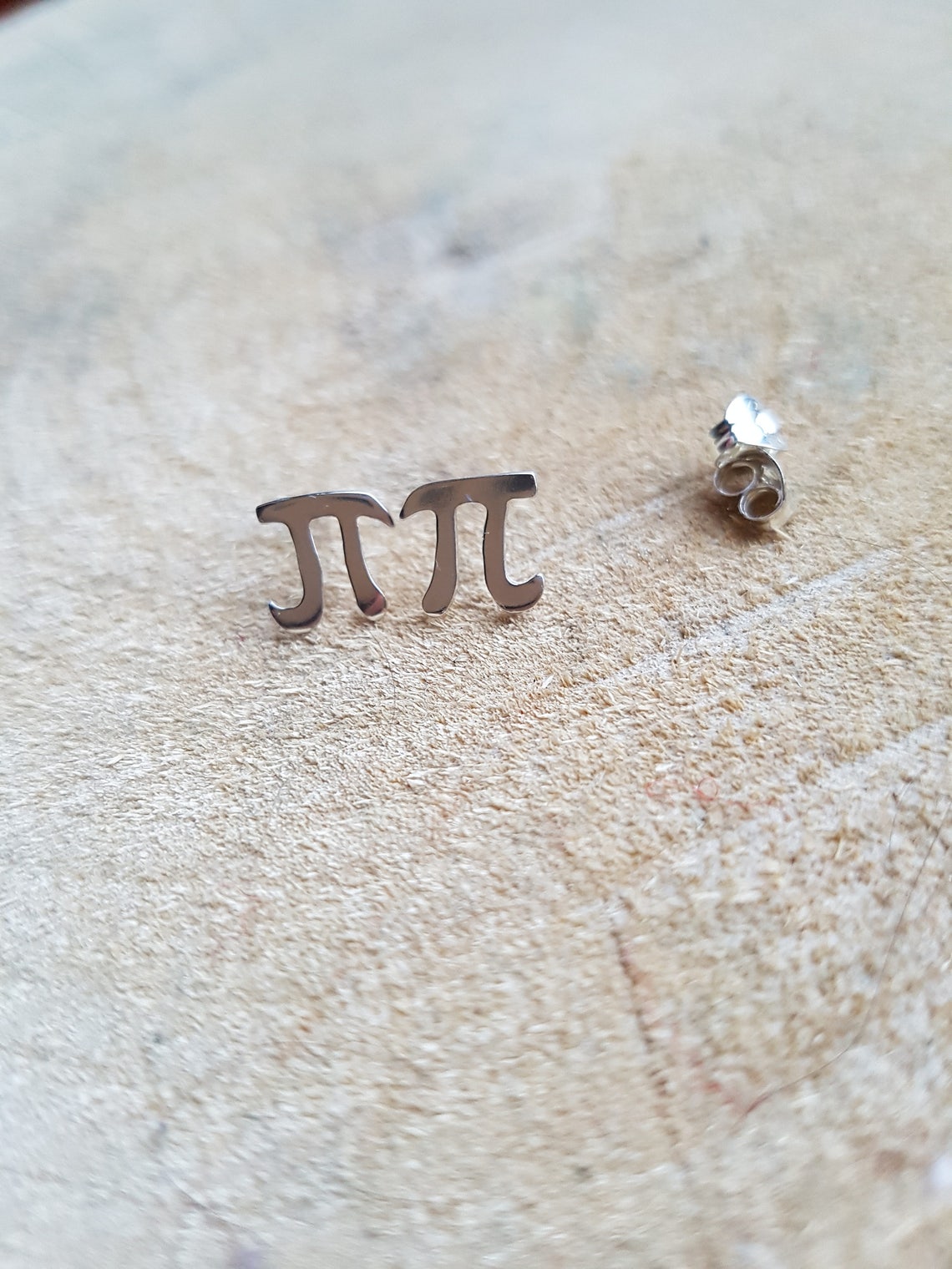 Pi Earrings Sterling Silver Pi Stud Earrings Math Jewellery Pi - Etsy UK