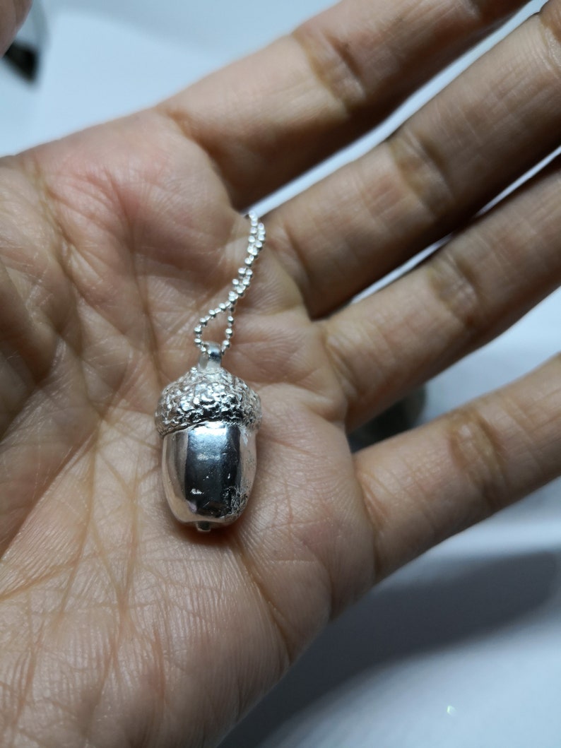 Sterling Silver Acorn Necklace Acorn Jewellery Sterling | Etsy