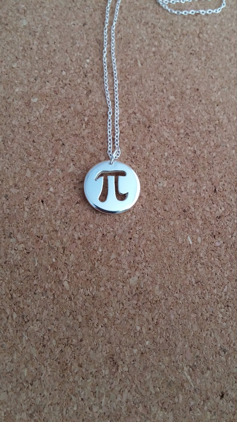 Pi Necklace Teachers Gift Math Jewelry Silver Necklace Pi - Etsy
