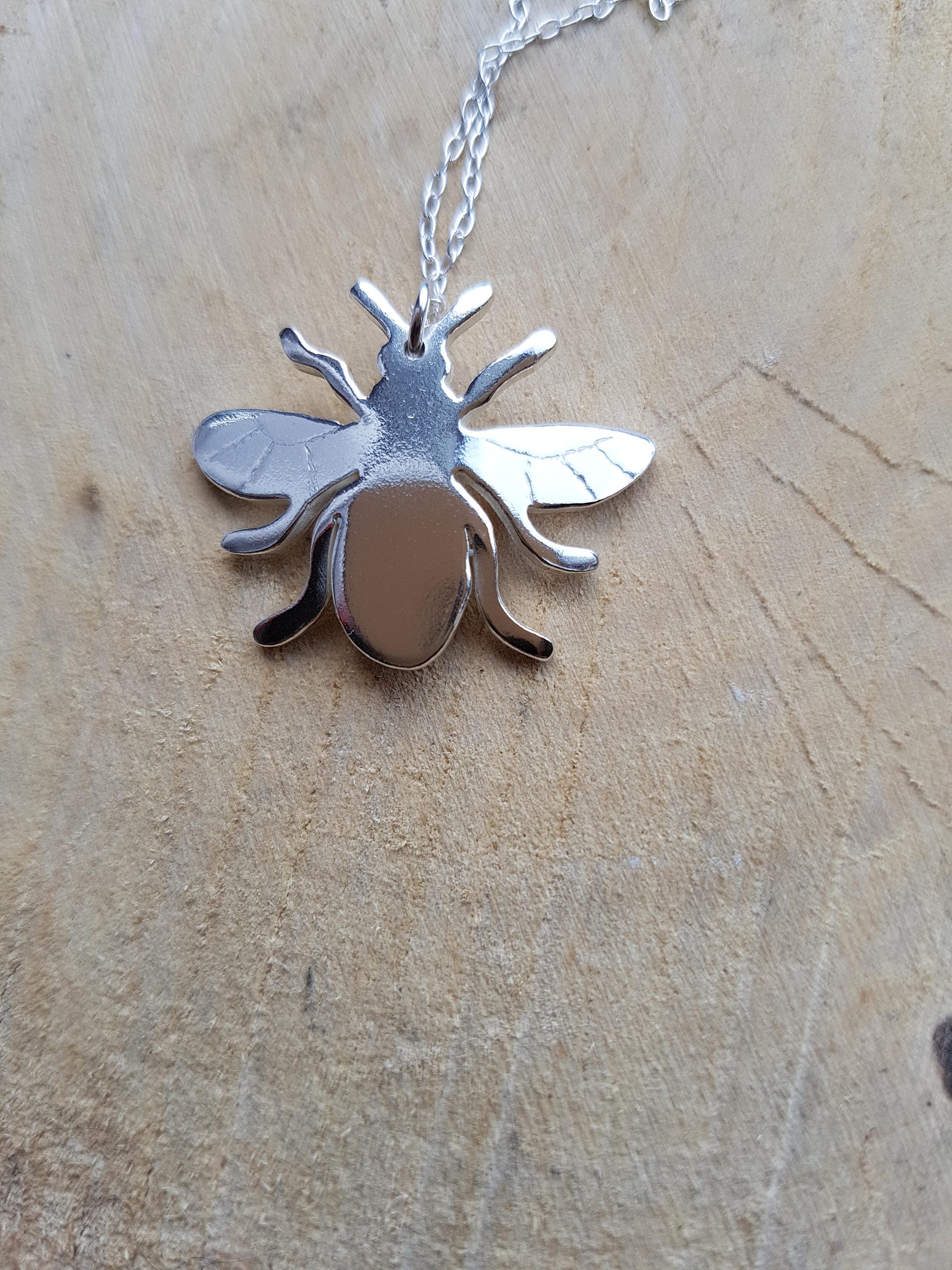 Bumble Bee Silver Necklace Insect Silver Necklace Gift for - Etsy UK