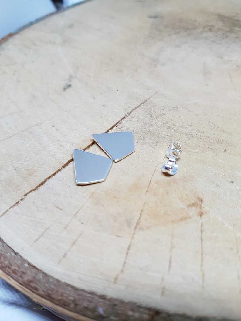 Kite Shape Earrings Sterling Silver Earrings Geometric Stud Earrings ...