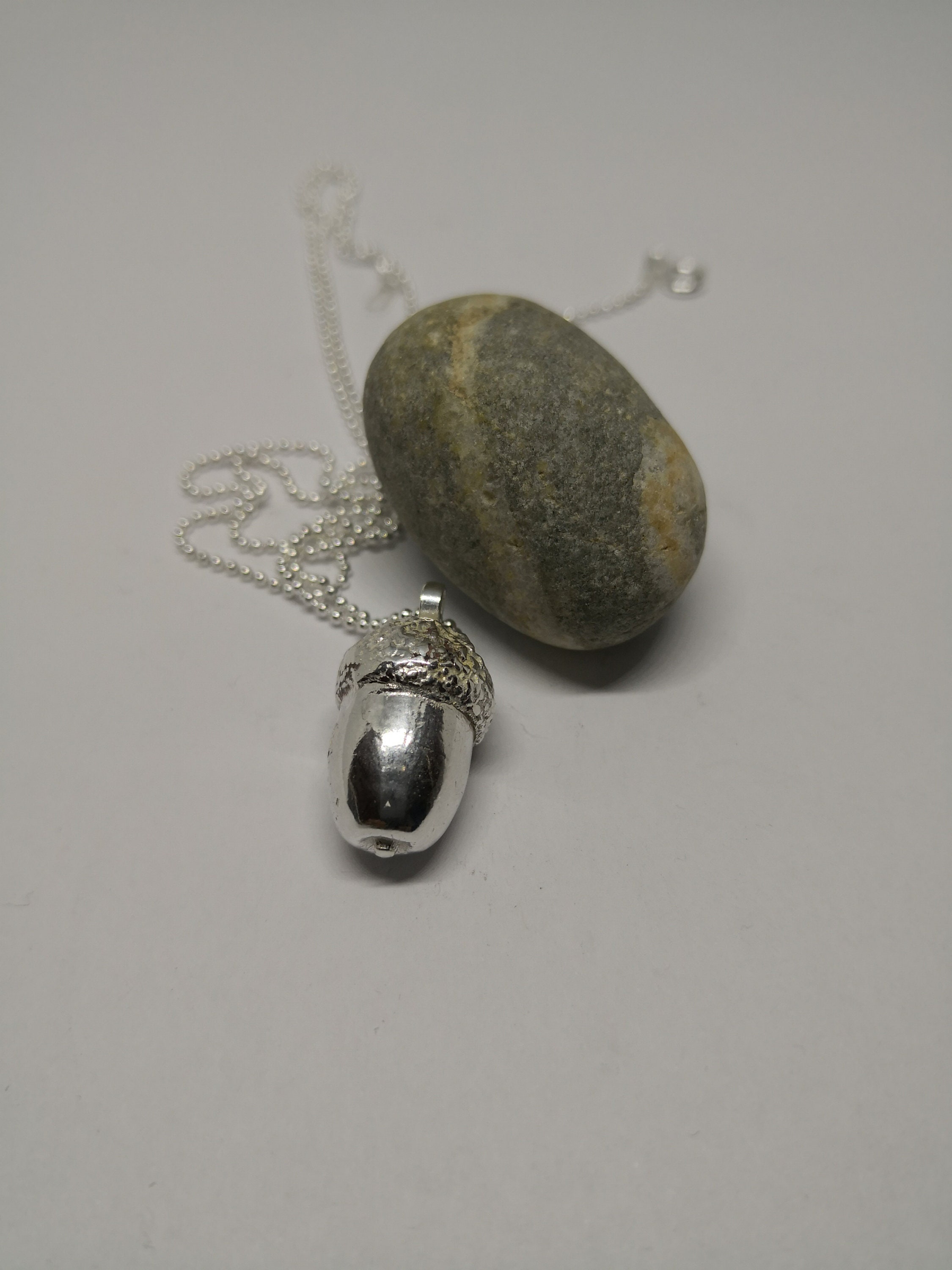 Sterling Silver Acorn Necklace Acorn Jewellery Sterling | Etsy