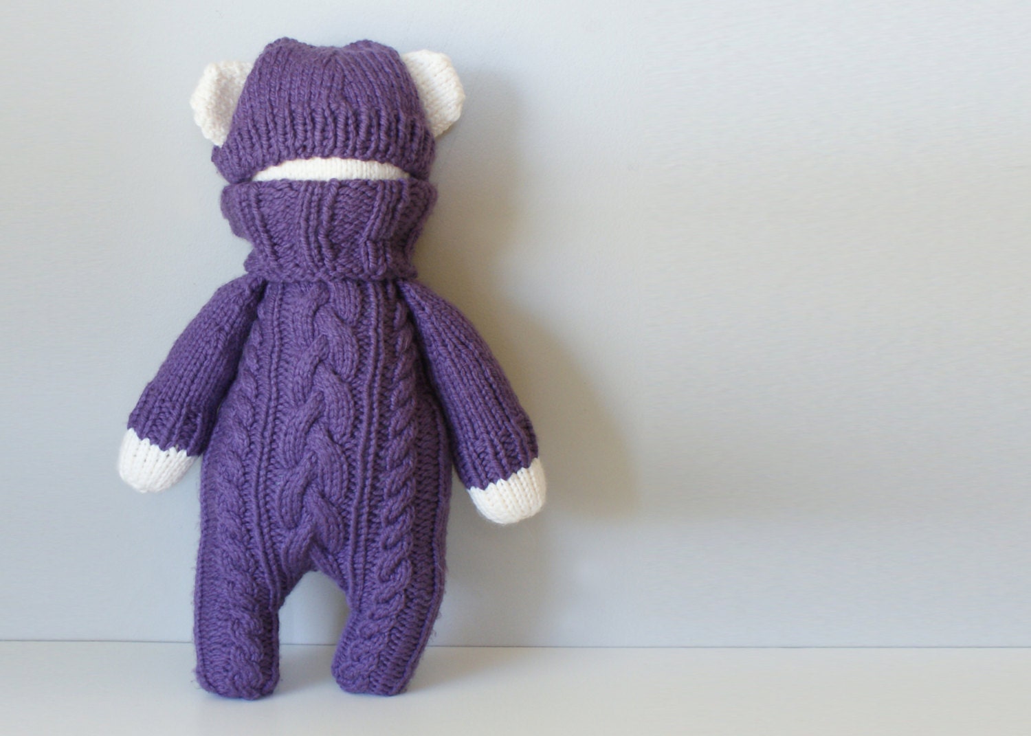 DIY Knitting PATTERN Cable Knit Teddy Bear Stuffie Size: | Etsy