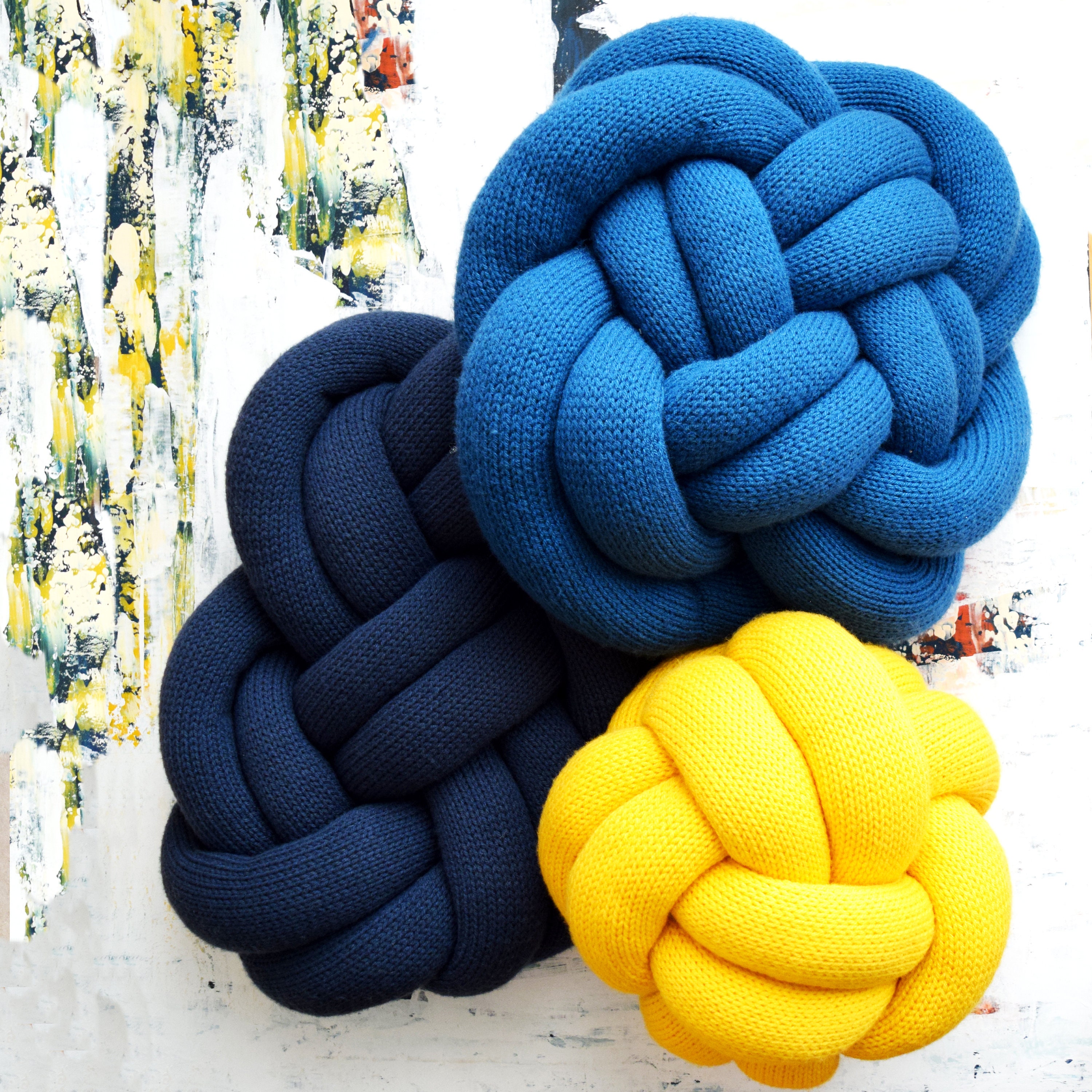 DIY Knitting PATTERN Knit Knot Pillows 2019007: Knitting - Etsy