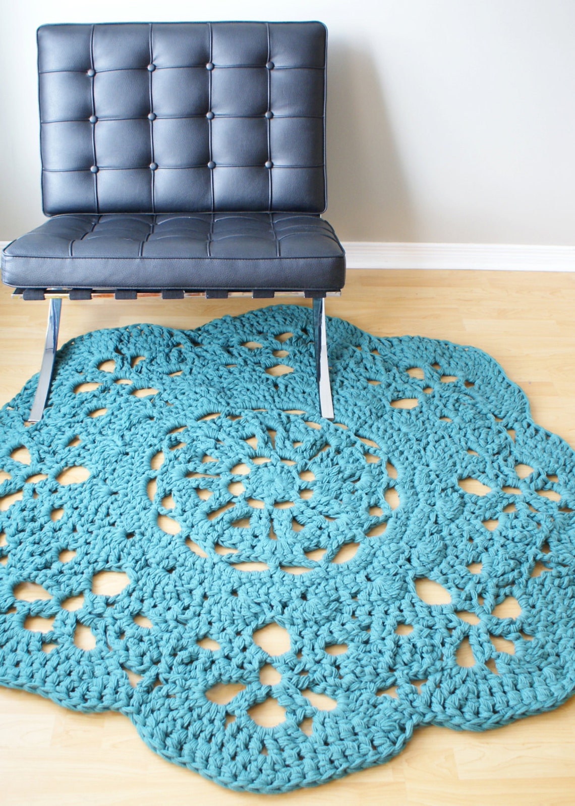 DIY Crochet PATTERN - Throw Blanket / Rug Super Chunky Doily 8 Styles ...