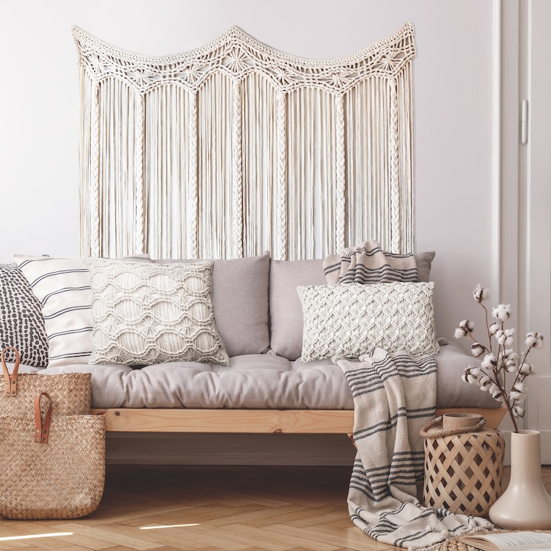 DIY Crochet PATTERN Crochet Macrame Lumbar Pillow 2019004: - Etsy