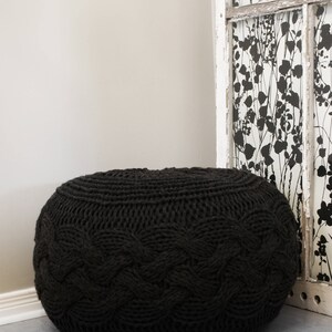 DIY Knitting PATTERN - Chunky Cable Knit Pouf (2012009): Chunky Knit ...