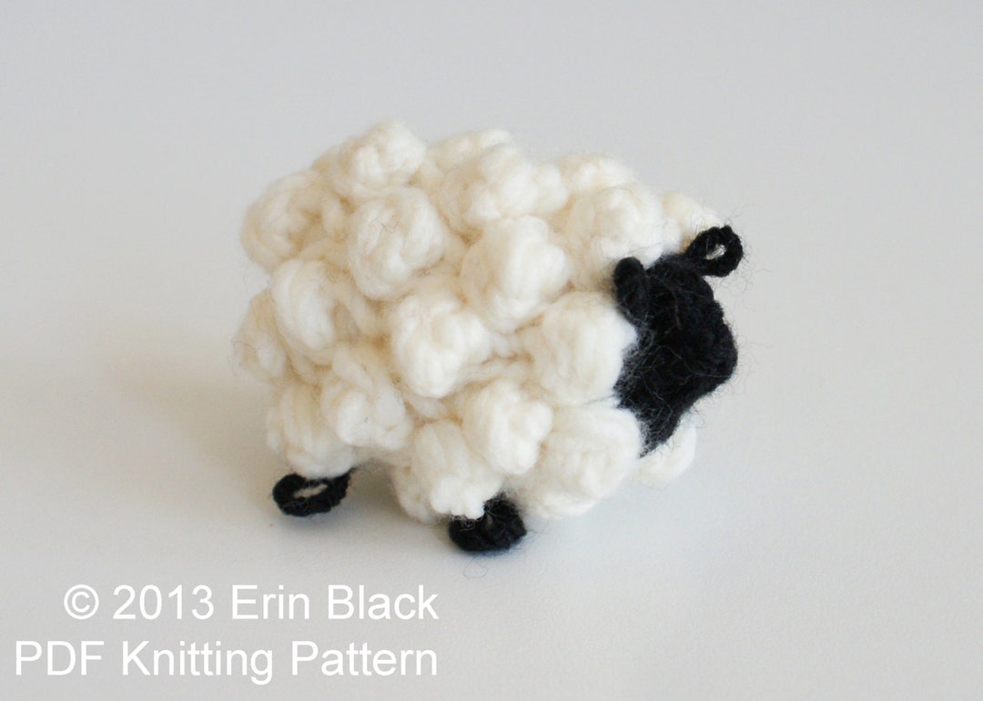 DIY Knitting PATTERN - Chunky Knit Sheep Toy Ornaments, 2 Sizes (approx ...