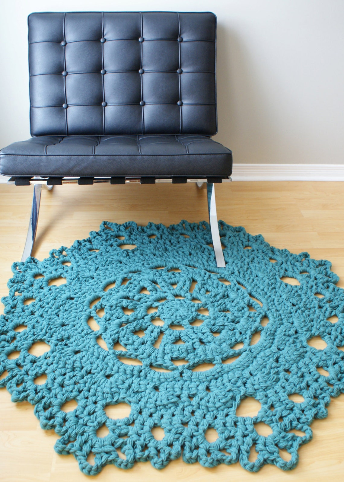 DIY Crochet PATTERN Throw Blanket / Rug Super Chunky Doily 8 - Etsy