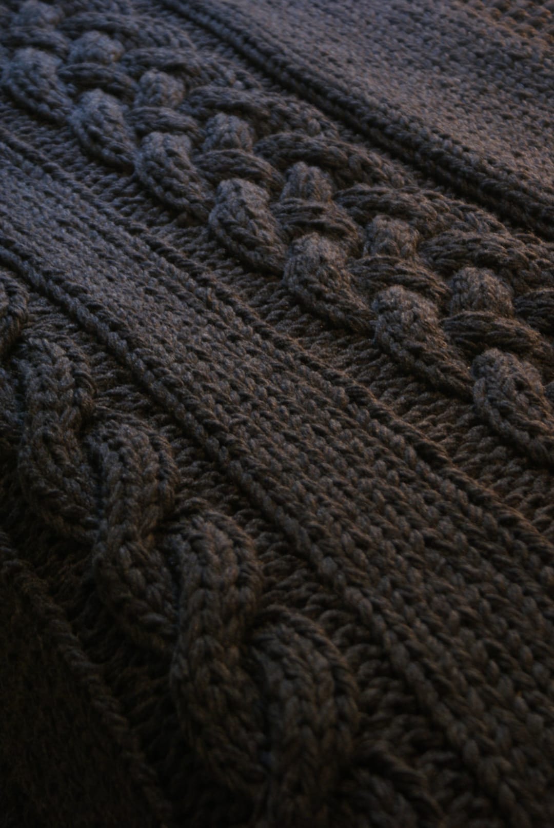 DIY Knitting PATTERN - Double Cable Throw Blanket (2012002); Oversized ...