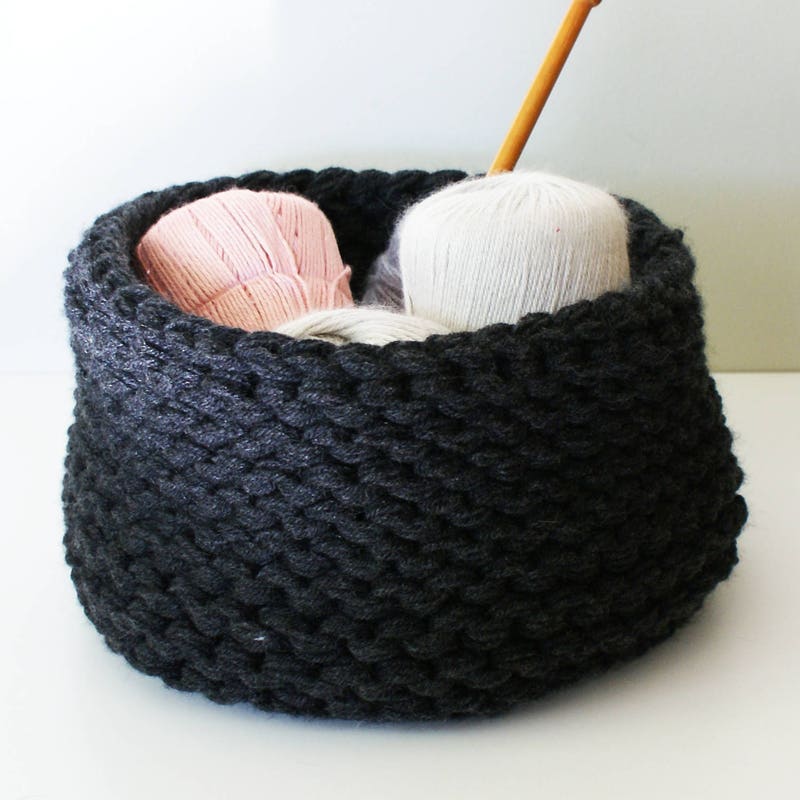 Knitting Basket - Etsy