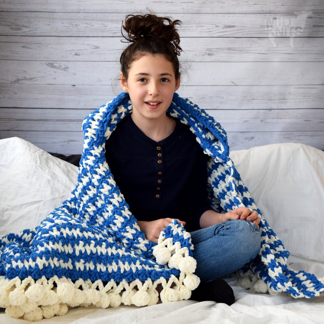DIY Crochet PATTERN - Crochet Emmi Throw Blanket 46" X 63" (2018002 ...