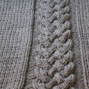 DIY Knitting PATTERN - Double Cable Throw Blanket (2012002); Oversized ...