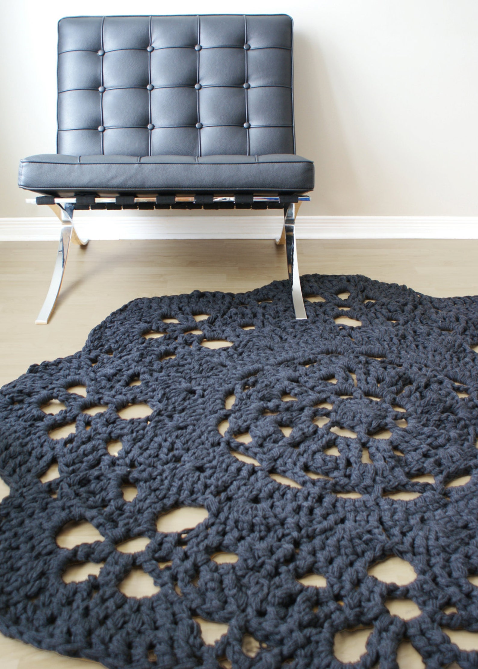 DIY Crochet PATTERN Throw Blanket / Rug Super Chunky Doily 8 - Etsy