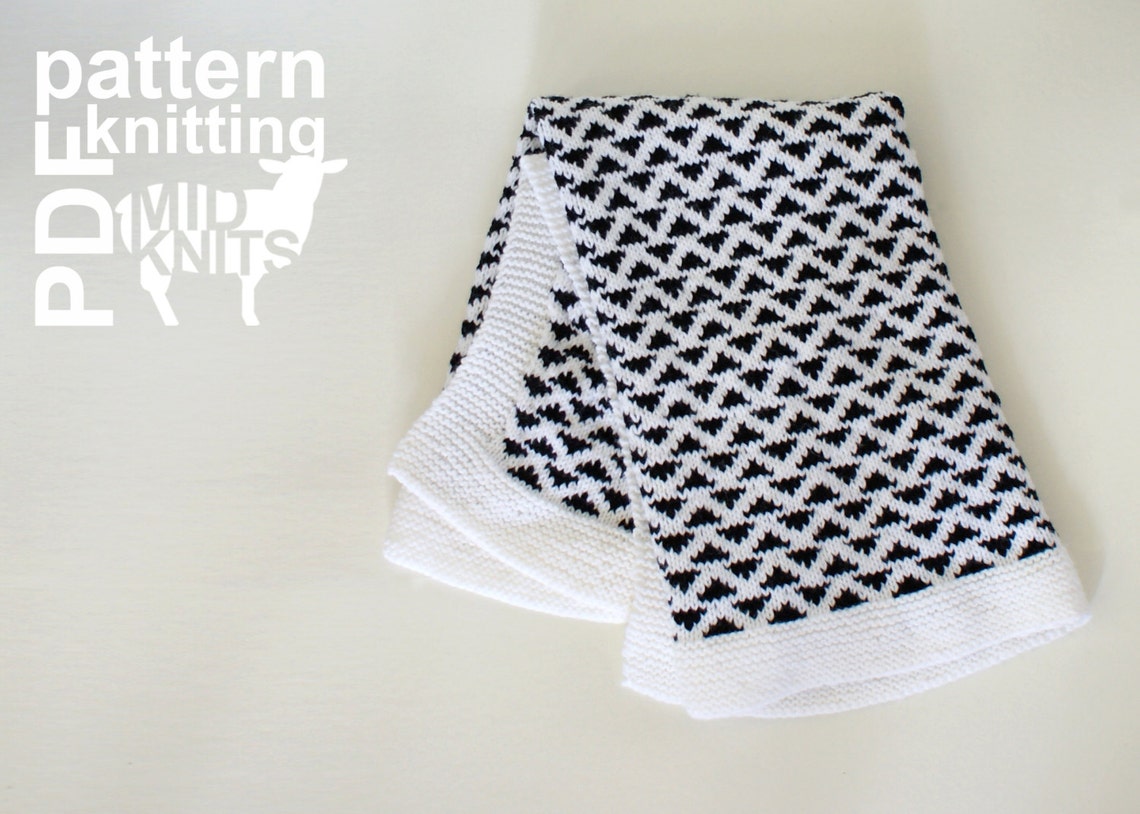 DIY Knitting PATTERN - Triangle Baby Blanket - 33" X 35" (2016014) - Etsy