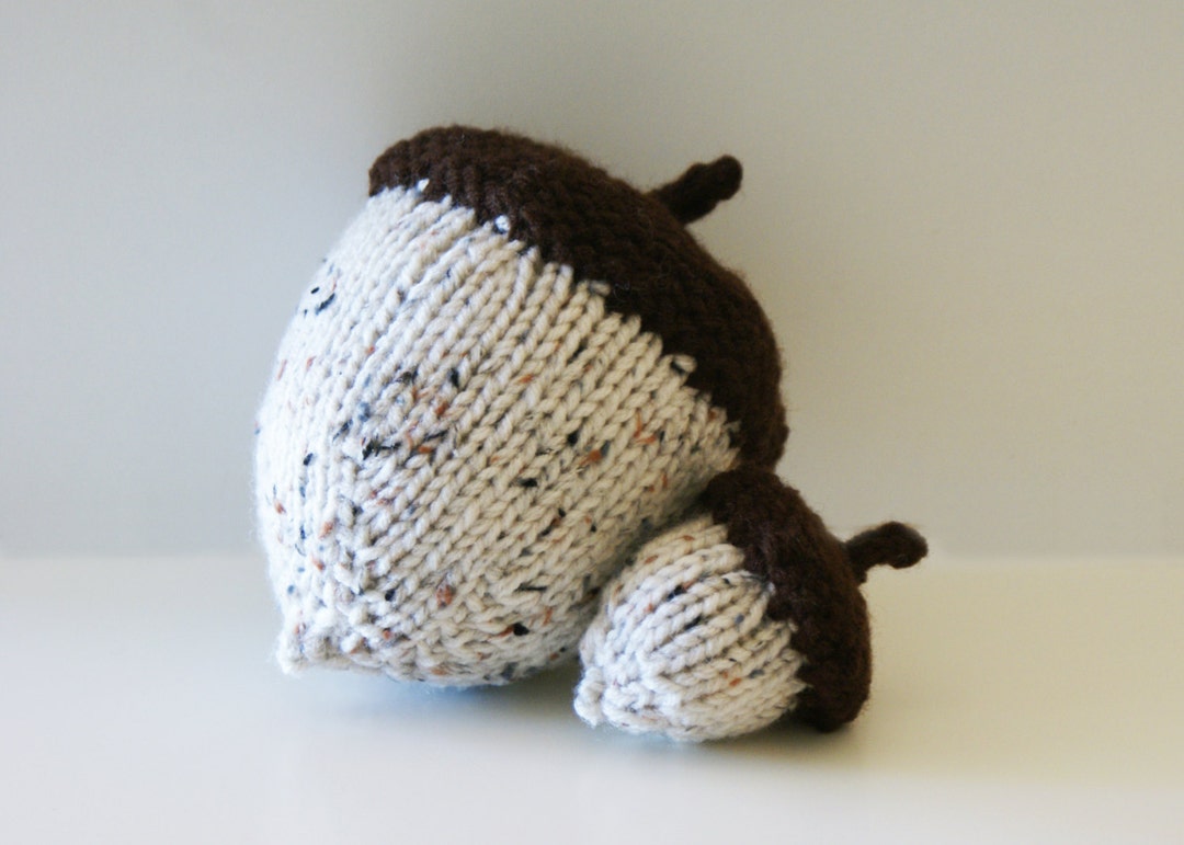 DIY Knitting PATTERN - Stuffed Knit Acorns for Thanksgiving (in 5", and ...
